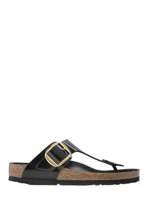 BIRKENSTOCK Flat Slide Sandals With Buckle - Black