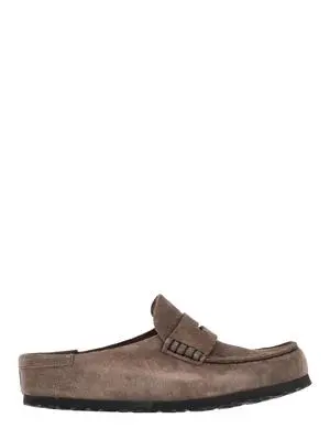 BIRKENSTOCK Suede Mule Sandals - Grey