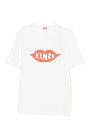 Kenzo Graphic Print Round Neck Short Sleeve T-shirt - Bianco