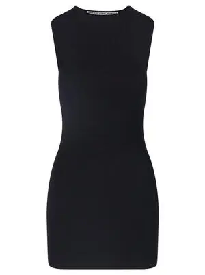 Alexander Wang Sculpted Ribbed Stretch Mini Dress - Black