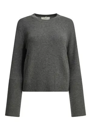 LISA YANG 100% Cashmere Crew Neck Pullover - Grey