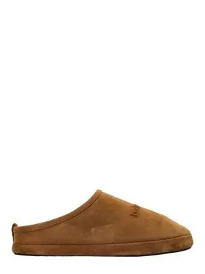 Balenciaga Alaska Suede Leather Slippers - Brown