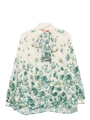 F.R.S FOR RESTLESS SLEEPERS Silk Blend Printed Shirt - Green