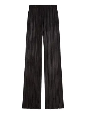 Phoebe Philo Pleated Wide-leg Trousers - Black