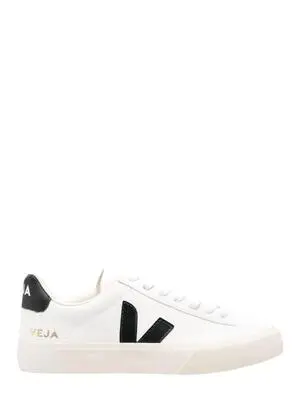 VEJA 27" Sneakers In White Organic Leather - Black