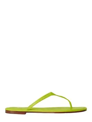Ralph Lauren Polo Play Leather Thong Sandal - Limeade