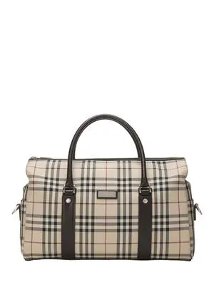Burberry Check Duffle Bag - Brown