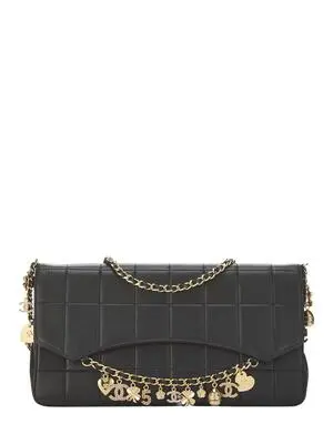 Chanel Lambskin Chocolate Bar Lucky Charms Flap Bag - Black