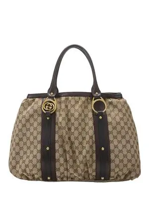 Gucci Gg Canvas Tote - Brown