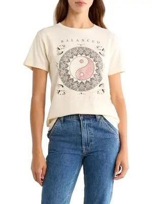 Lucky Brand Balanced Graphic T-shirt - Whitecap Gray