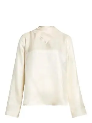 Loulou De Saison Gala Silk Crepe Top - Ivory