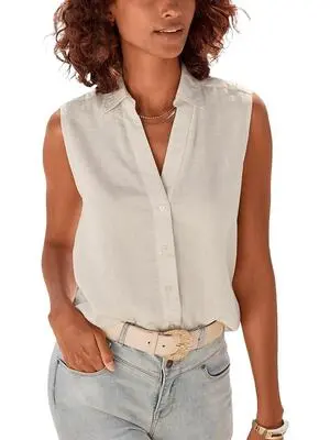 LASCANA LASCANA Sleeveless Button-Down Shirt
