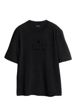 Gucci Cotton Jersey T-shirt With Print - Black