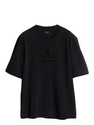 Gucci Cotton Jersey T-shirt With Print - Black