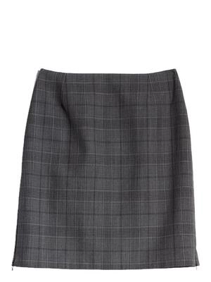 Gucci Checked Fine Wool Mini Skirt - Black