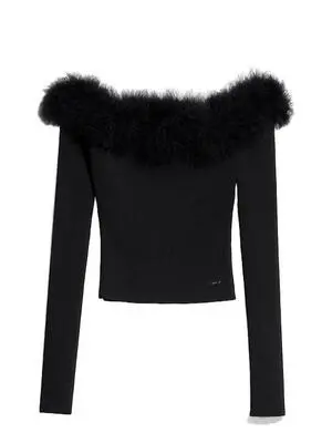 GUCCI Gucci Rib Viscose Off-the-Shoulder Top