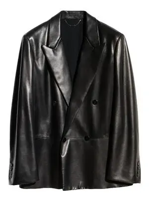 Gucci Soft Nappa Double-breasted Jacket - Black