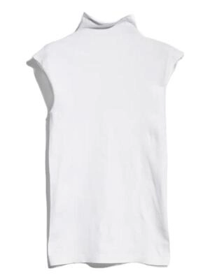 Gucci Seamless Stretch Nylon Jersey Turtleneck Top - White