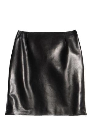 Gucci Soft Nappa Leather Mini Skirt - Black