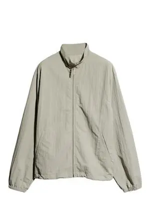 Gucci Froissé Nylon Faille Zip Jacket With Embroidery - Green