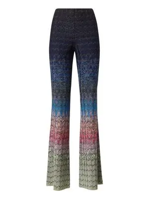 Missoni Dégradé Viscose Lamé Flare Trousers - Multicoloured