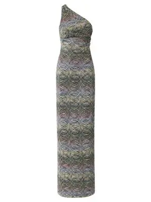 Missoni One-shoulder Space-dye Viscose Maxi Dress - Multicoloured