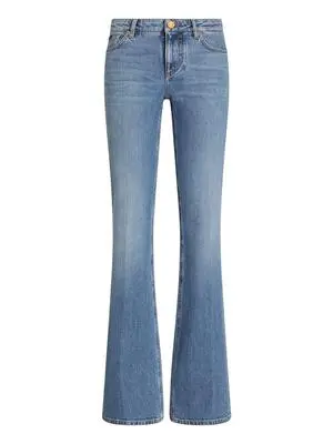 Dolce & Gabbana Multi-colored Flared Denim Trousers - Multicolor