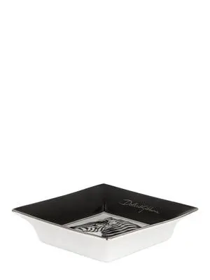Dolce & Gabbana Porcelain Trinket Tray With Zebra Motif - Multicolor