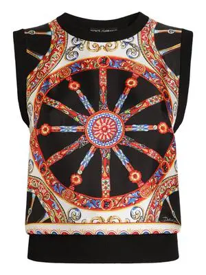 Dolce & Gabbana Sleeveless Knit Top - Multicolor