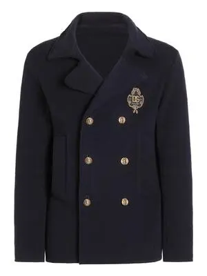 Dolce & Gabbana Double-breasted Virgin Wool Jacket - Blue