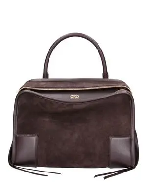 Loewe Amazona 180 Medium Suede Bag - Brown