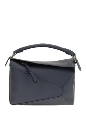 Loewe LOEWE Small Grained Leather Puzzle Handbag Blue