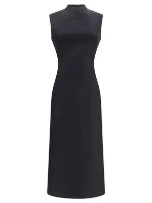 MAISON MARGIELA Sleeveless Virgin Wool Midi Dress - Black