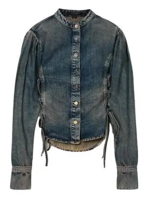 ALLSAINTS ALLSAINTS Evanna Lace-Up Denim Top