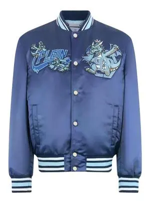 Philipp Plein Embellished Bomber Jacket - Blue
