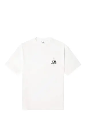 C.P. COMPANY 30/1 Jersey Short Sleeve Comfort Logo T-shirt - White