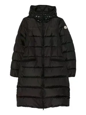 Moncler Quilted Hooded Coat - Black