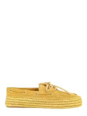PALOMA BARCELO Paloma Barceló Penelope Lace-Up Espadrilles Yellow