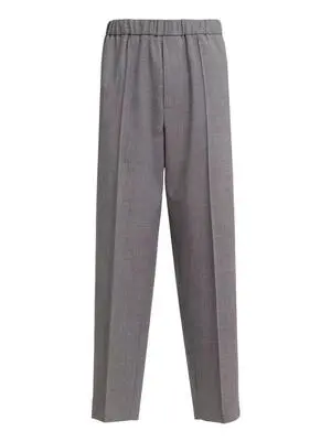 SEVEN GAUGE Drawstring-waist Virgin Wool Trousers - Grey
