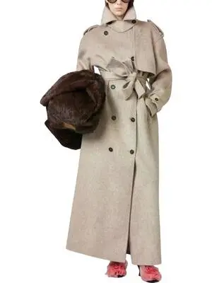 Giuseppe Di Morabito Double-breasted Belted Coat - Neutrals