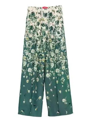 F.R.S FOR RESTLESS SLEEPERS Floral Print Palazzo Pants - Green
