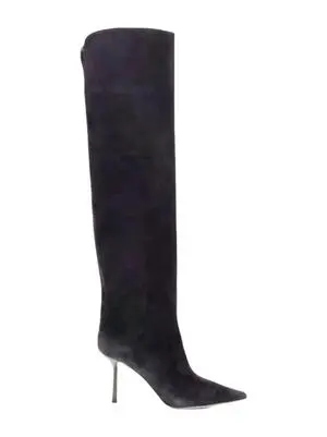 LE SILLA Bella Pointed-toe Over-the-knee Boots - Purple