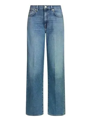 7 For All Mankind Stovepipe Straight-leg Jeans - Blue