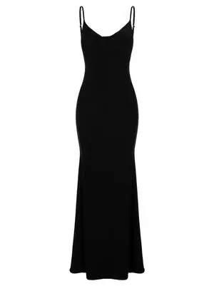 HAMZA HAMZA Riviera Lace-Panel Maxi Dress
