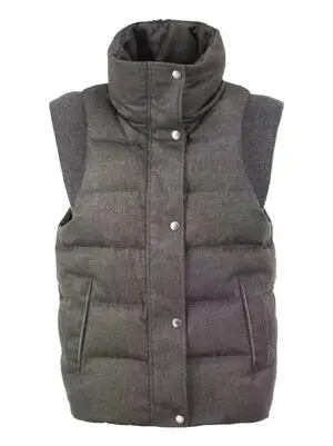 PESERICO Peserico Padded High-Neck Gilet With Lurex Knit Inserts