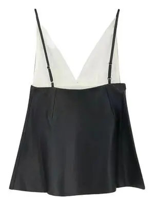 LAMRONS V-neck Peplum Top - Black