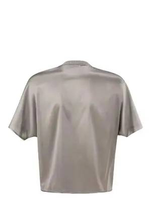 Peserico Lurex-knit Trim T-shirt - Grey