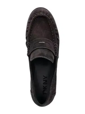 Dkny Suede Slip-on Loafers - Brown