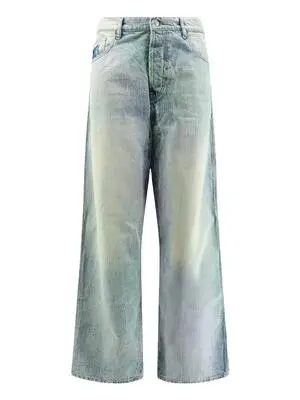 NUMERI Faded Straight-leg Jeans - Blue