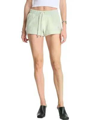 SPORTY & RICH Sporty & Rich Rhinestone Embellished Track Shorts